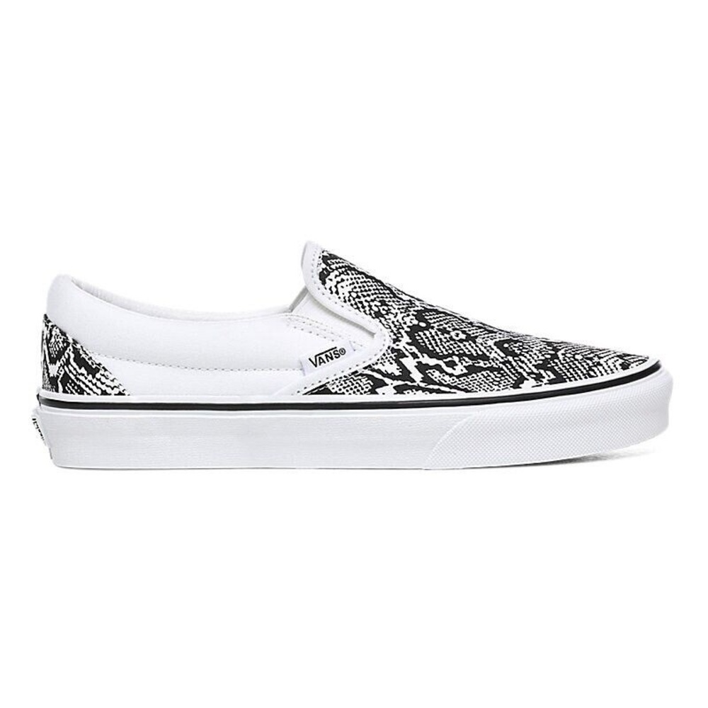 Vans Classic White & Black Snakeskin Python Print Sli… - Gem